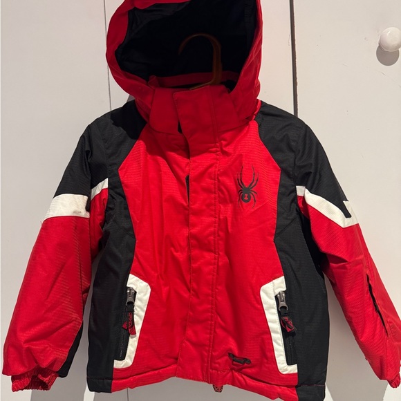 Spyder | Jackets & Coats | Spyder Kids Red And Black Puffer Ski Jacket ...